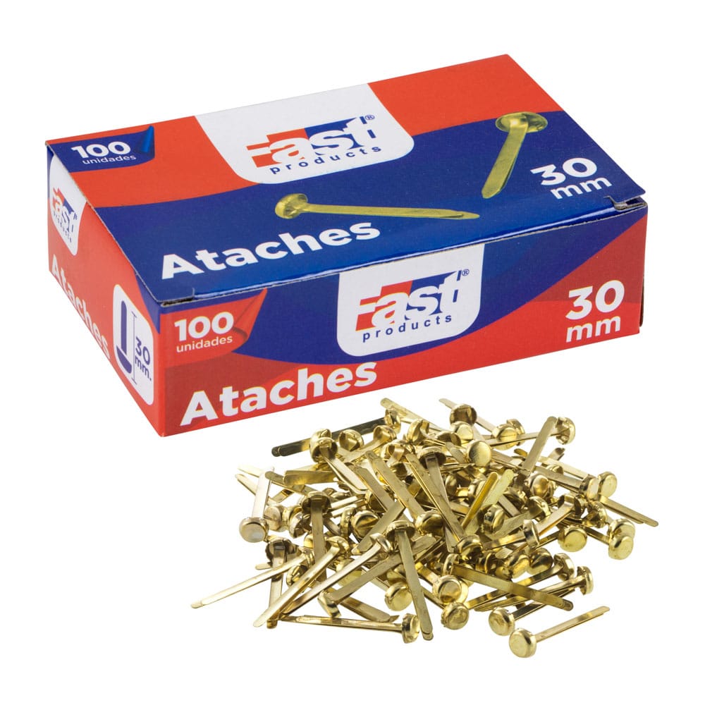 Ataches de 30 MM Dorado - Comerciales Arlan